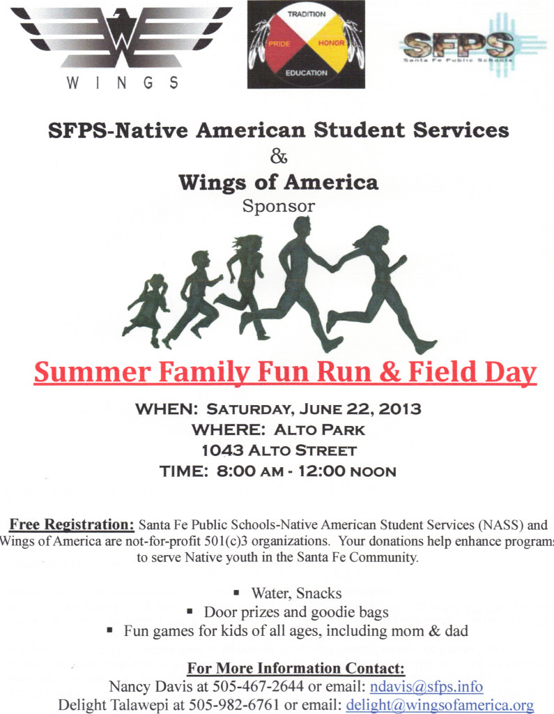 Santa Fe Family Fun Run & Field Day – Saturday, June 22, 2013 | Wings ...